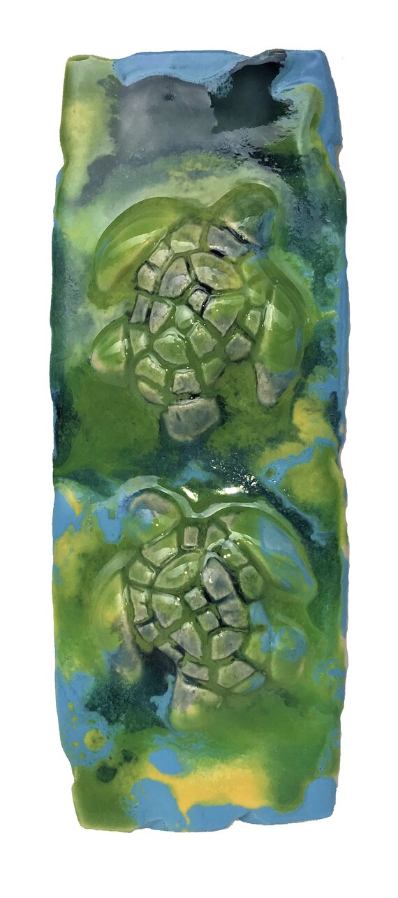 Swimming Pool Tiles Handmade Turtle Tile Beach House Turtle | Etsy