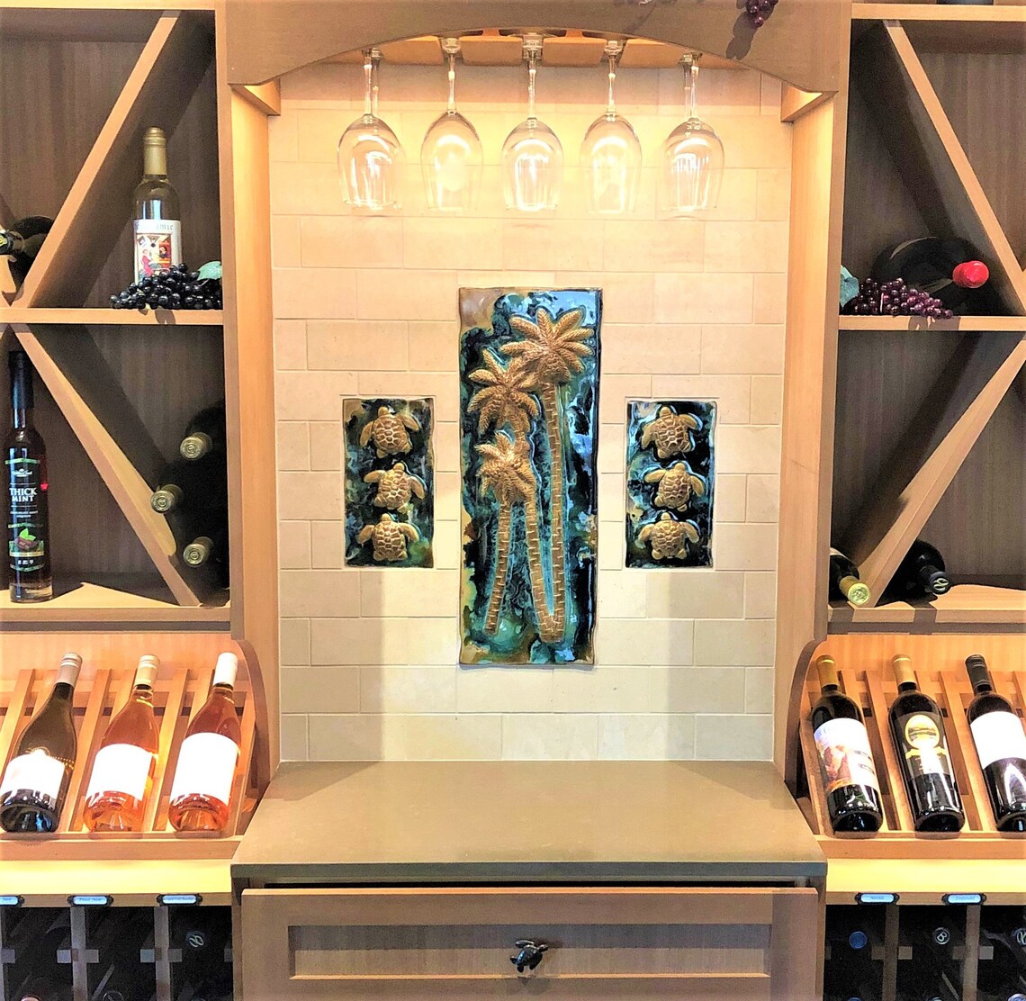 Palm Tree Wall Art Kitchen Backsplash Tile Bathroom Shower - Etsy