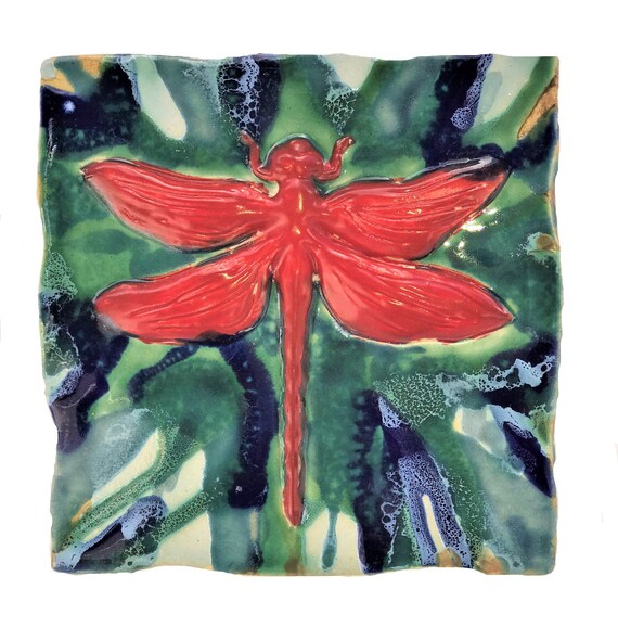 Ceramic Dragonfly Tiles Kitchen Backsplash Tiles Dragonfly - Etsy