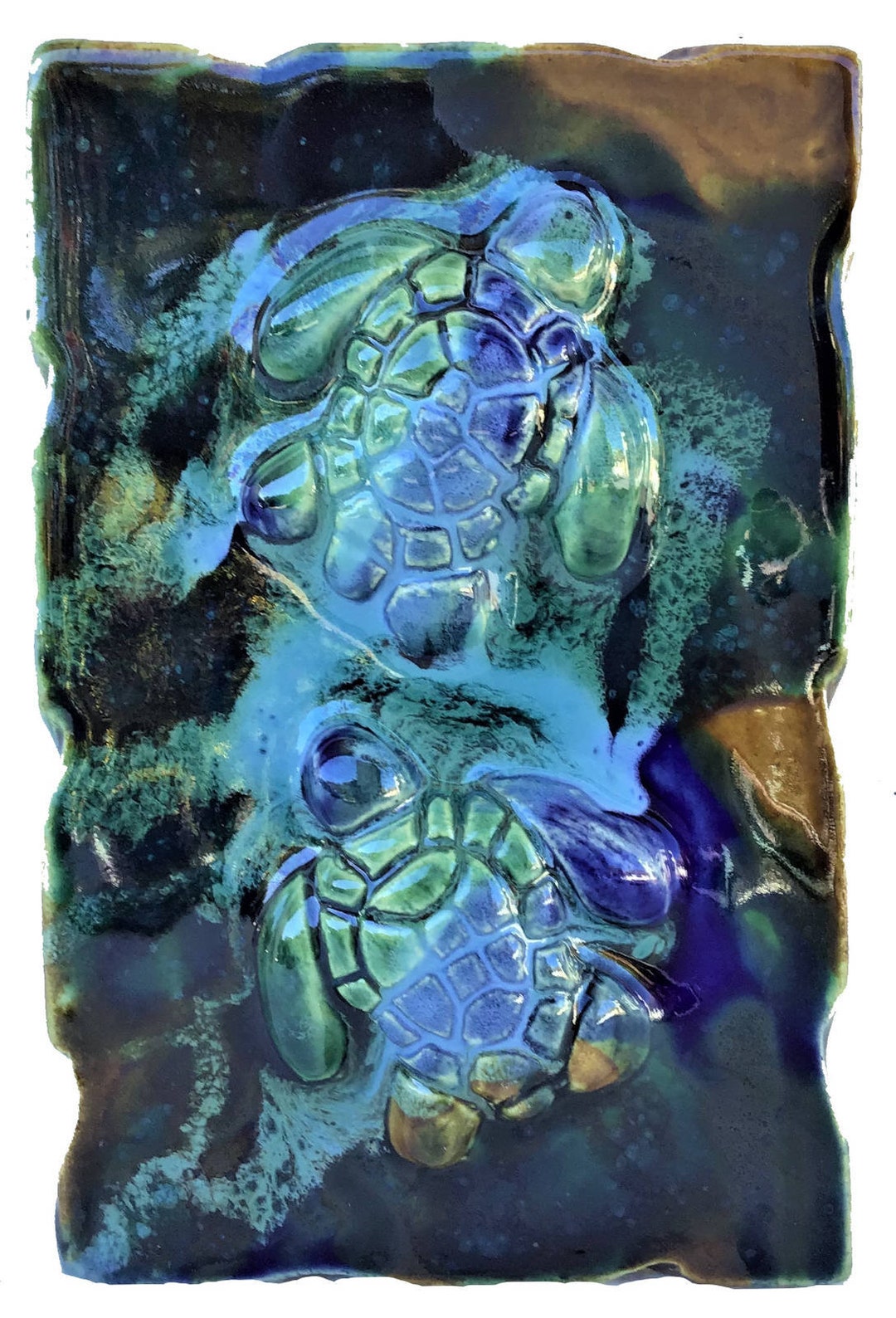 Yellow Sea Turtle, Decorative Wall Tile, Bathroom Shower Tiles, Kitchen ...