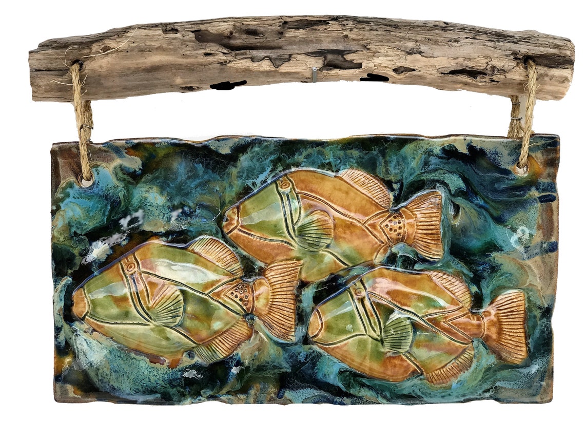 Ceramic Fish Wall Art Kitchen Backsplash Tile Tropical Fish - Etsy