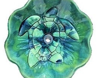 Large Hand Made Ceramic Sea Turtle Vessel Sink by Shayne Greco - Etsy
