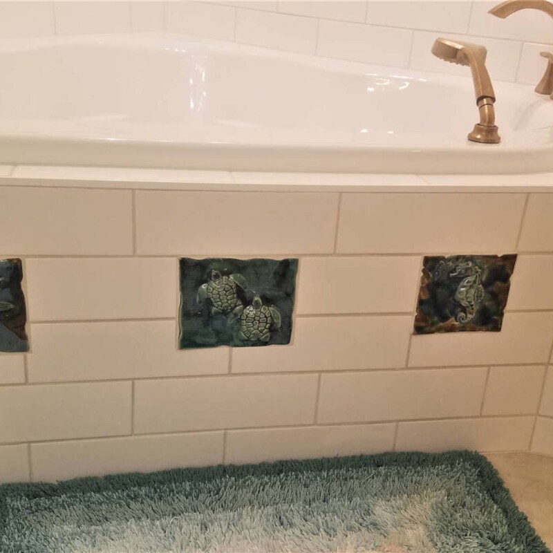Turtle Shower Tile - Etsy