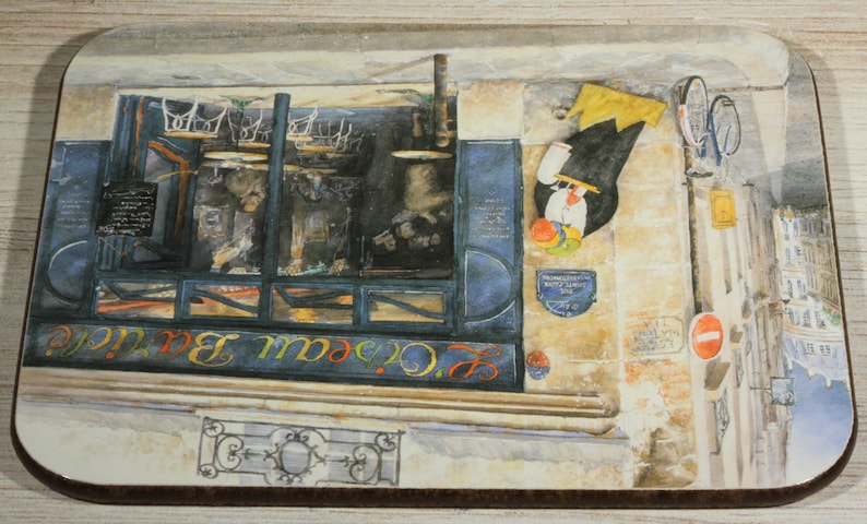 Alex Krajewski French Cafe Cork Backed French Artist Impressionist ...