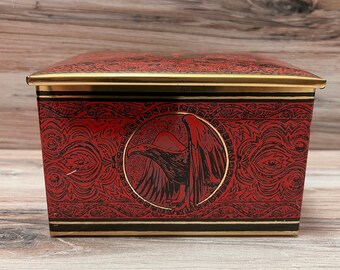 Red Tin Box - Etsy
