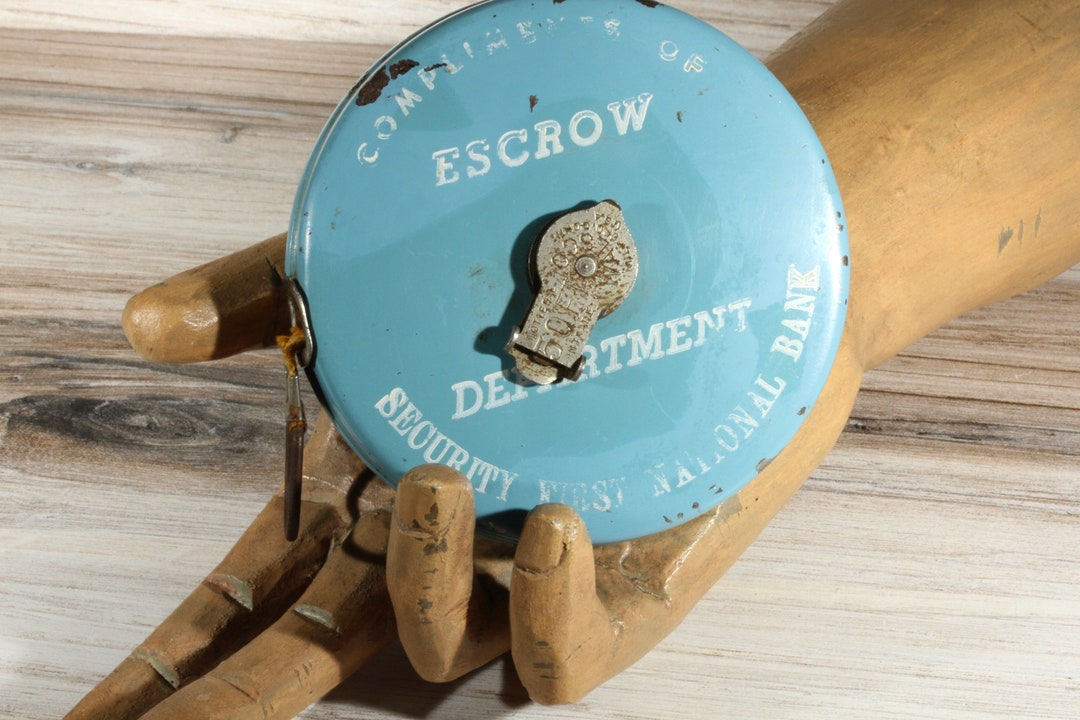 Blue Metal Vintage Cloth Tape Measure - Escrow Banking Loan Officer's ...