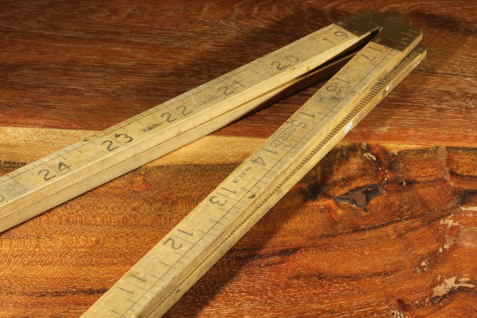 Stanley Oak Folding Carpenter's Ruler Vintage Folding | Etsy