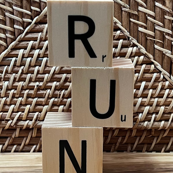 Wooden Word Blocks - Etsy