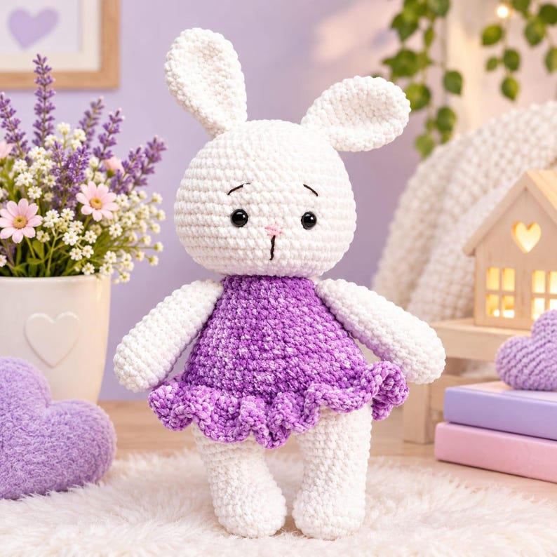 Crochet Bunny Pattern Instant Download, Amigurumi Pattern, Beginner ...
