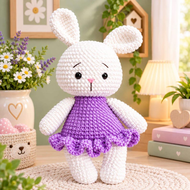 Crochet Bunny Pattern Instant Download, Amigurumi Pattern, Beginner ...