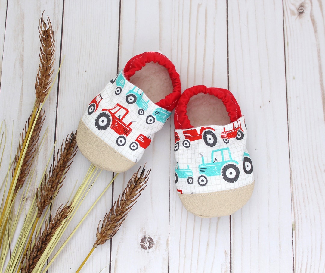 LAST PAIR 0-6 Mos / Tractor Baby Shoes Toddler Tractor Moccasins Kids ...