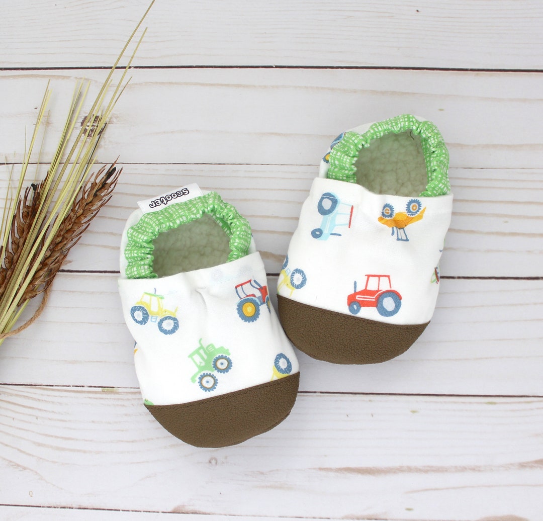 Green Tractor Baby Shoes Toddler Tractor Moccasins Kids Tractor ...