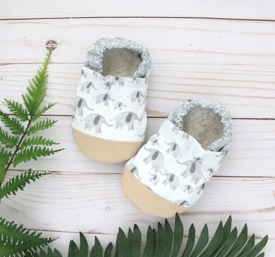 Elephant Baby Shoes Elephant Baby Shower Gift Elephant Moccasins Vegan ...