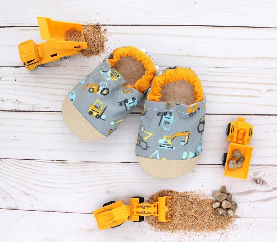 Construction Vehicle Baby Shoes Kids Construction Slippers Construction ...