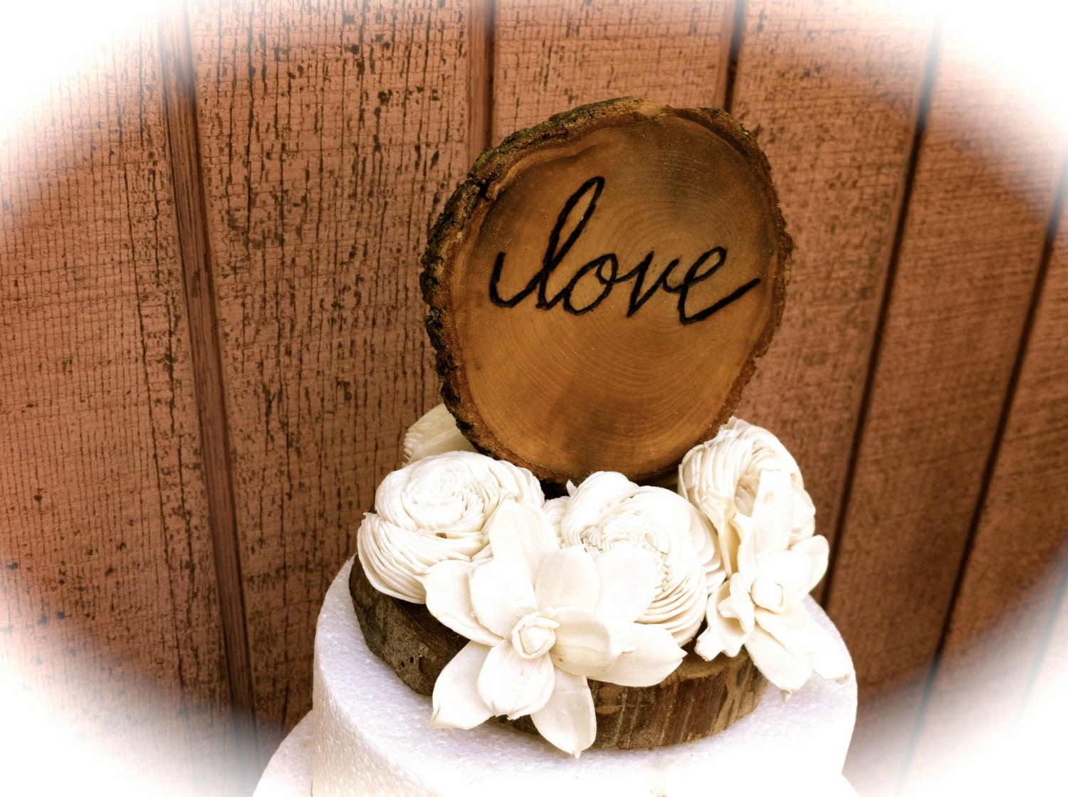 Rustic Wedding Cake Topper Wooden Cake Topper Love Wedding - Etsy