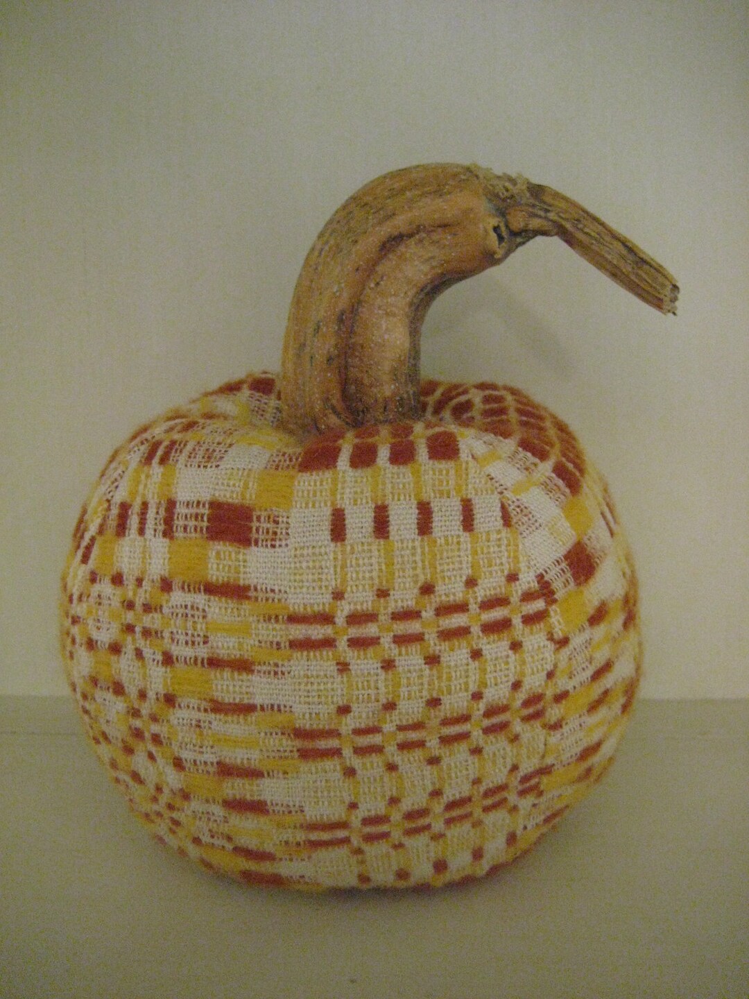 Country Pumpkin Dried Stem Antique Woven Coverlet Golden - Etsy