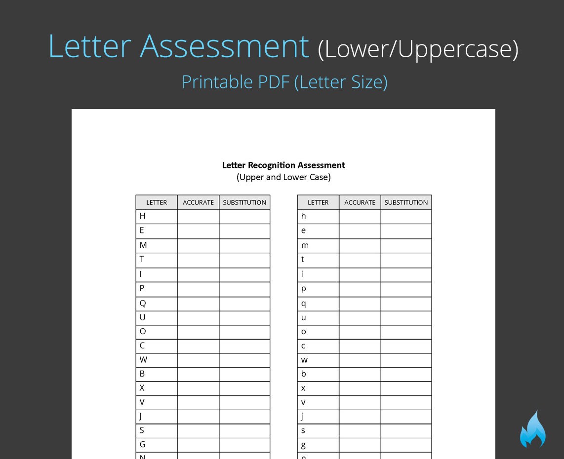 Kindergarten / Pre-k Letter Assessment (+ Sounds) - Etsy