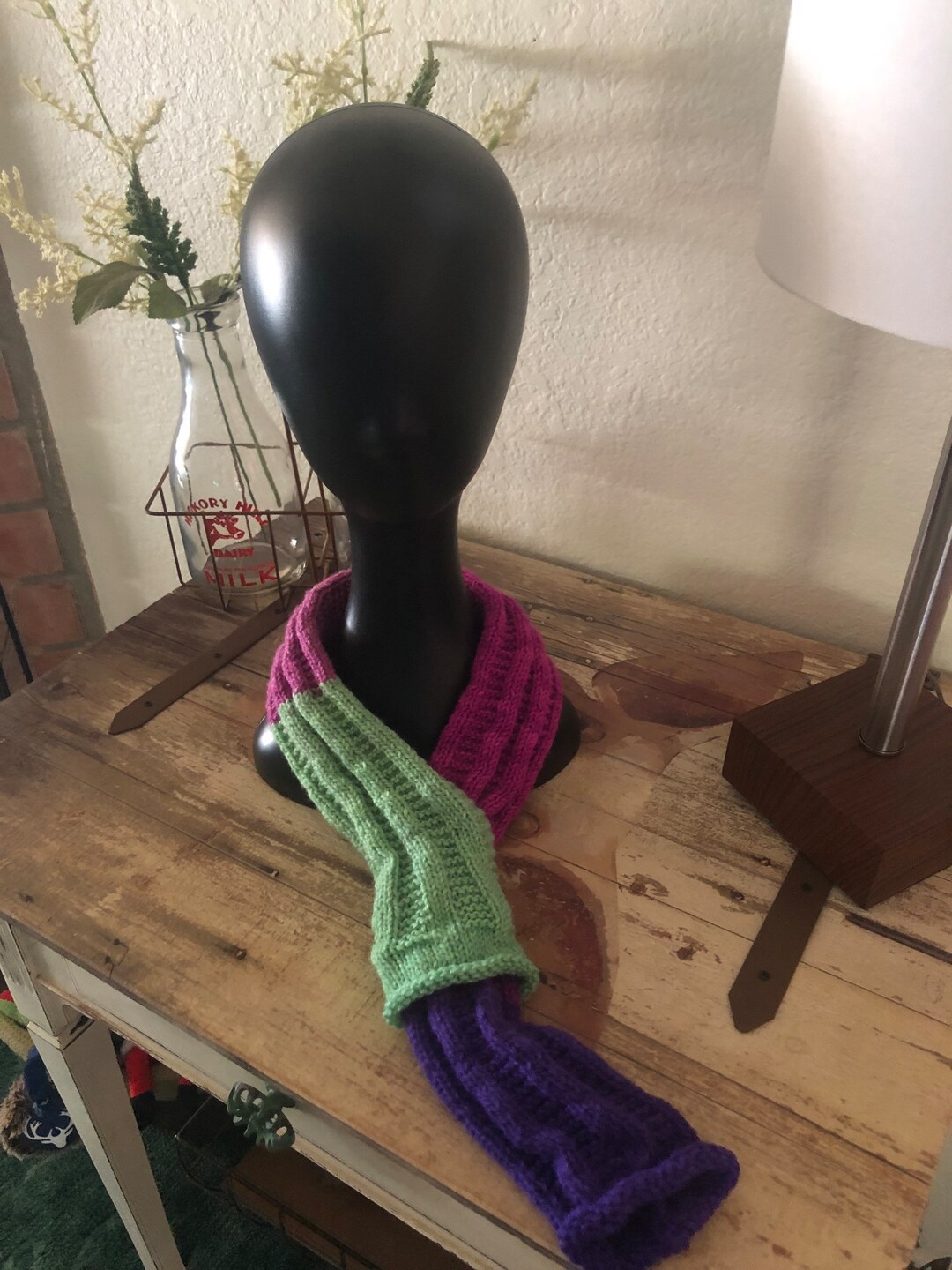 Slip Through Knit Scarf - Etsy