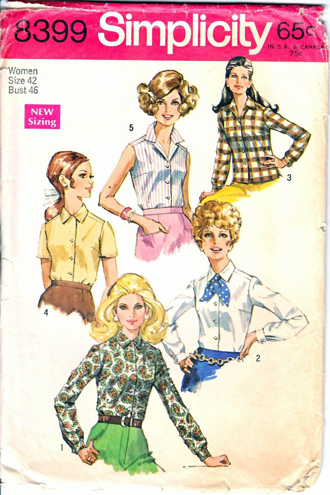 Simplicity 8399 Woman's Long or Short Sleeve Button Front - Etsy