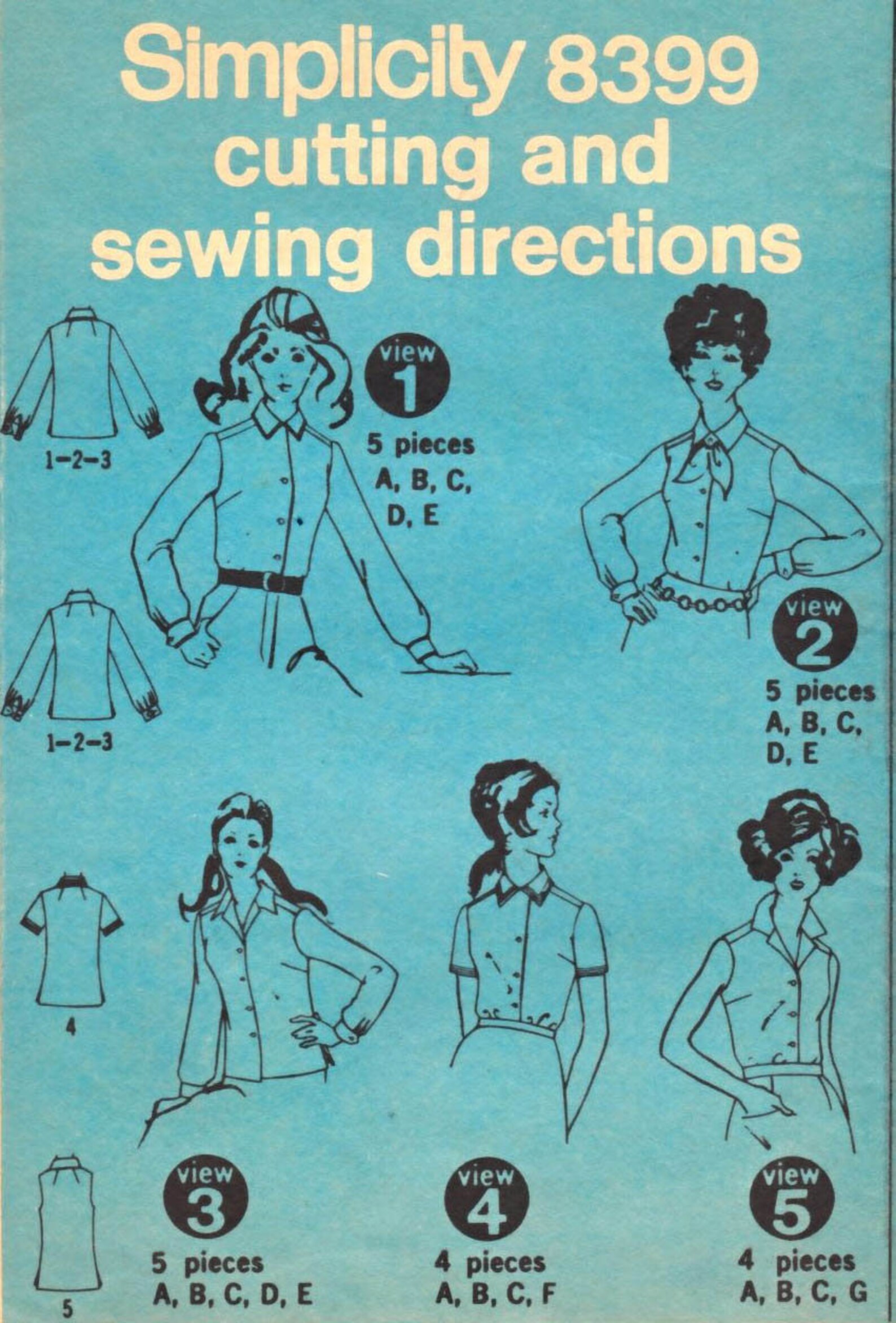 Simplicity 8399 Woman's Long or Short Sleeve Button Front - Etsy