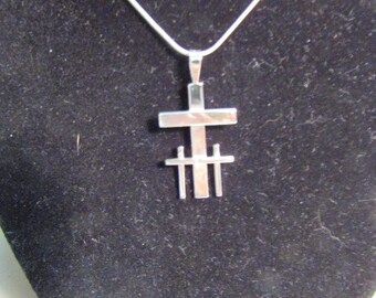Three Cross Necklace - Etsy