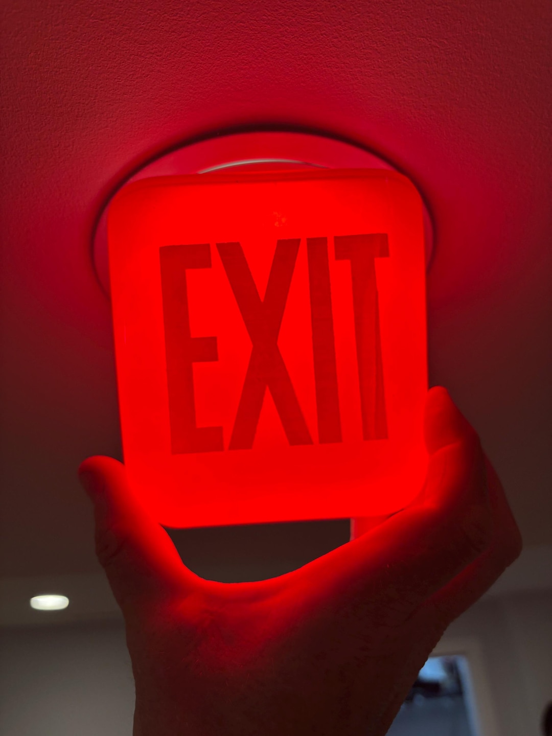 Triangle Exit Sign RARE Small Size - Etsy