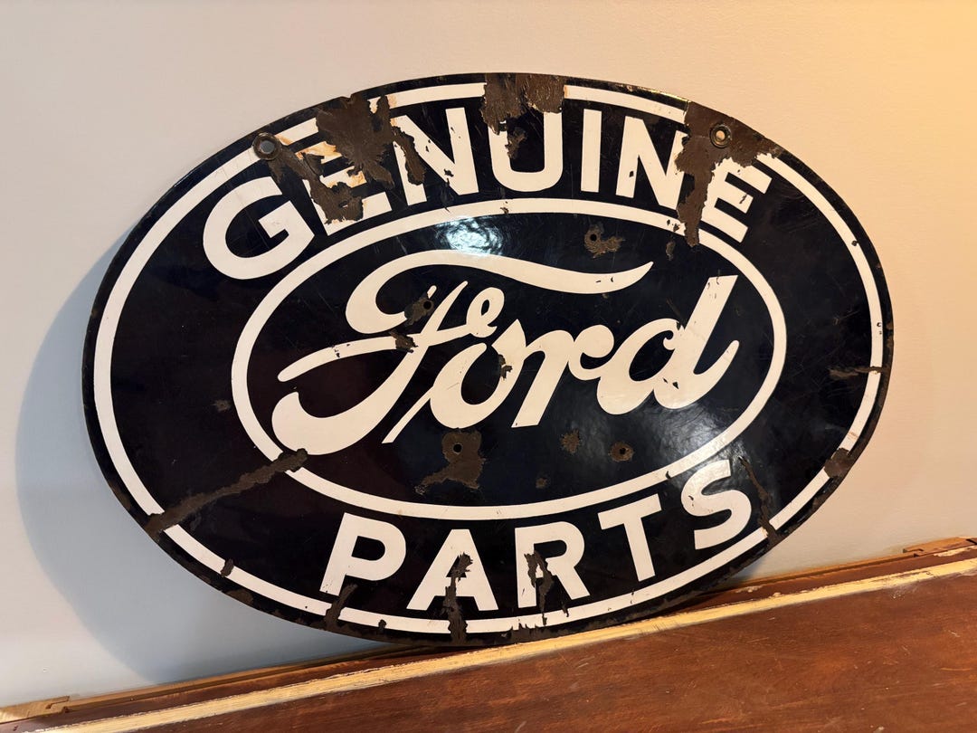 Ford Enamel Dealer Sign Antique - Etsy