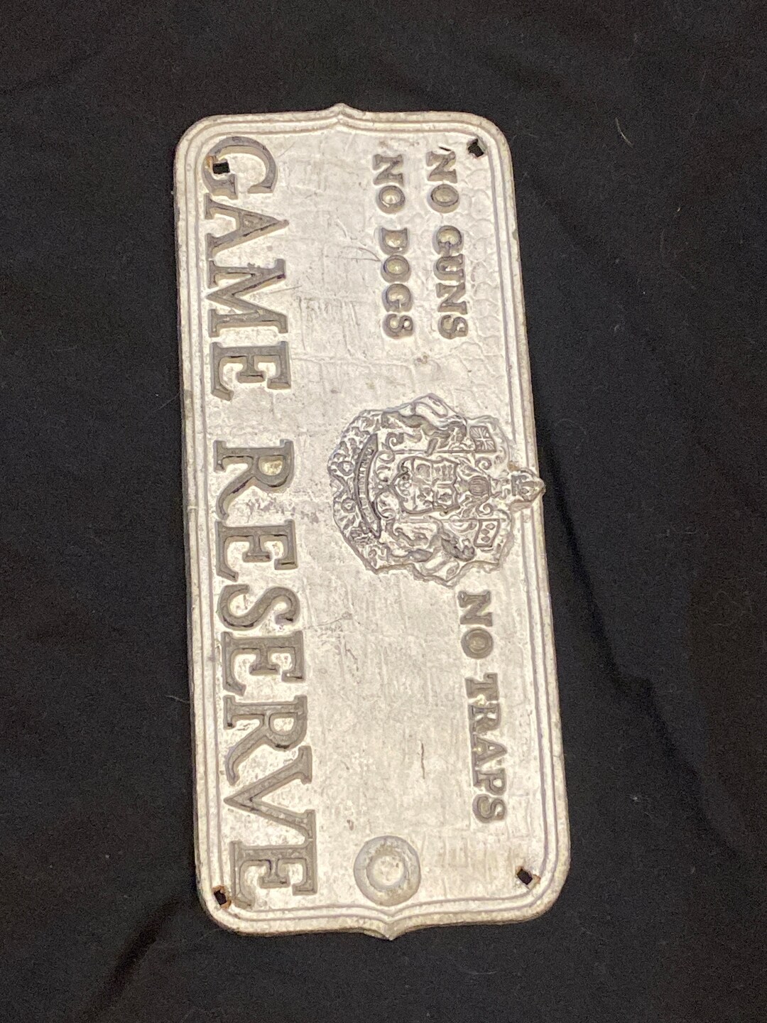 Antique Game Reserve Plaque - Etsy