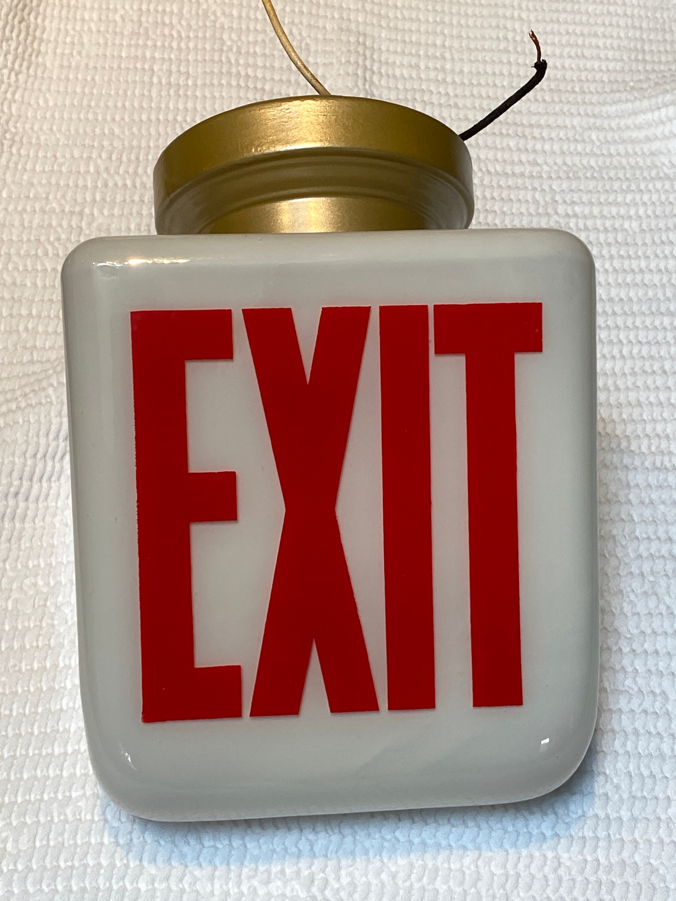 Antique Triangle EXIT Sign - Etsy