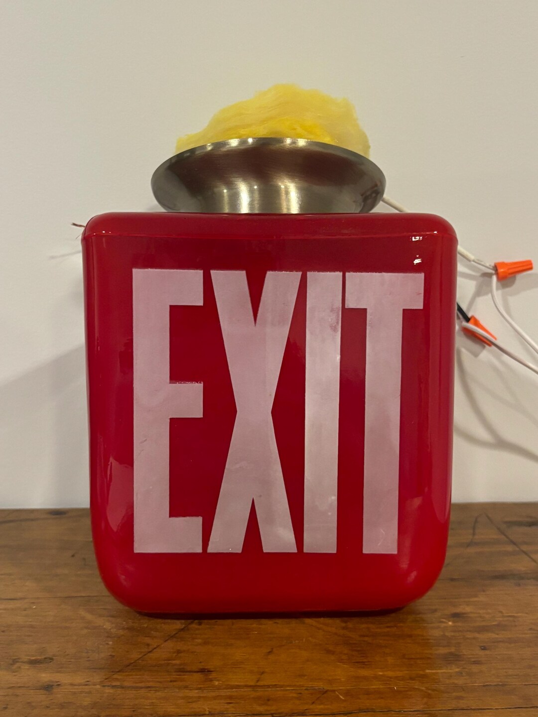 Antique XL Red Triangular Exit Sign - Etsy
