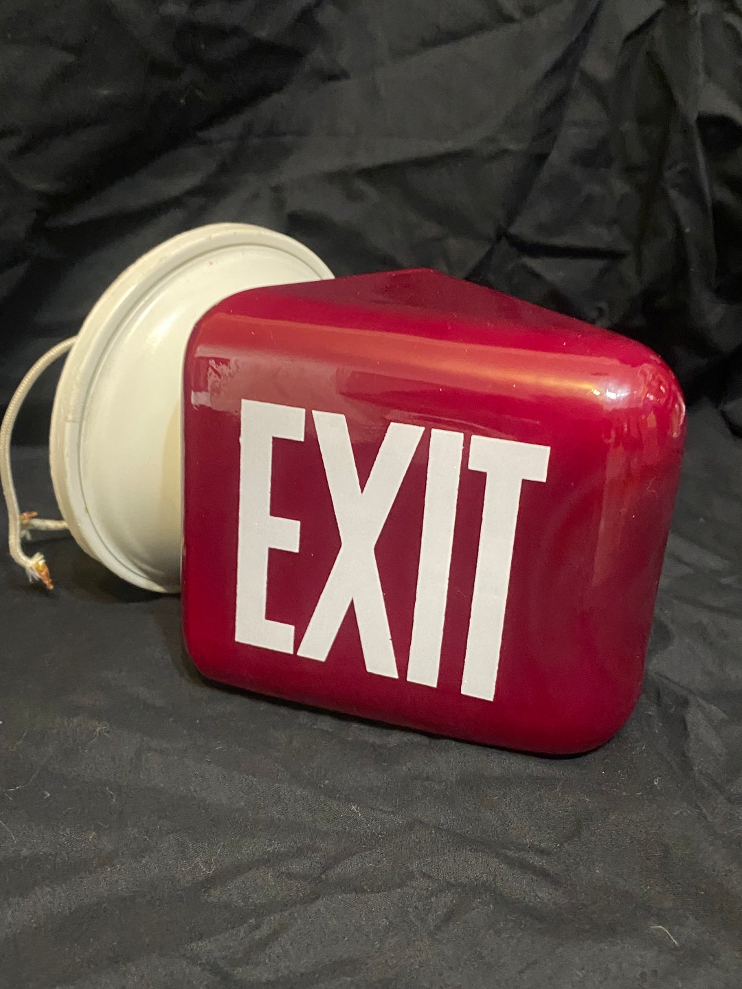 Antique Glass Exit Sign Smaller Size - Etsy