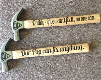 Personalized Hammer Dad Gift Fathers Day - Etsy