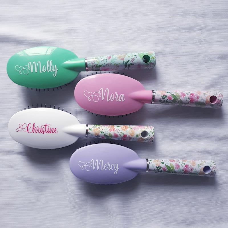 Monogram Hair Brush Girls - Etsy