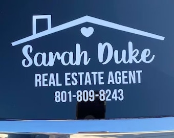 Custom QR Code | REALTOR Decal | Custom Vinyl Decal | Real Estate Agent ...