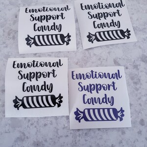 Emotional Support Candy Jar Vinyl Sticker, Funny Candy Jar Label ...