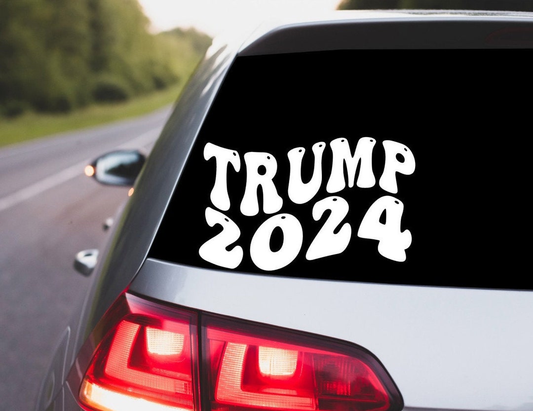 Trump 2024 Car Window Vinyl Sticker, Funny Retro 2024 Election Decal ...
