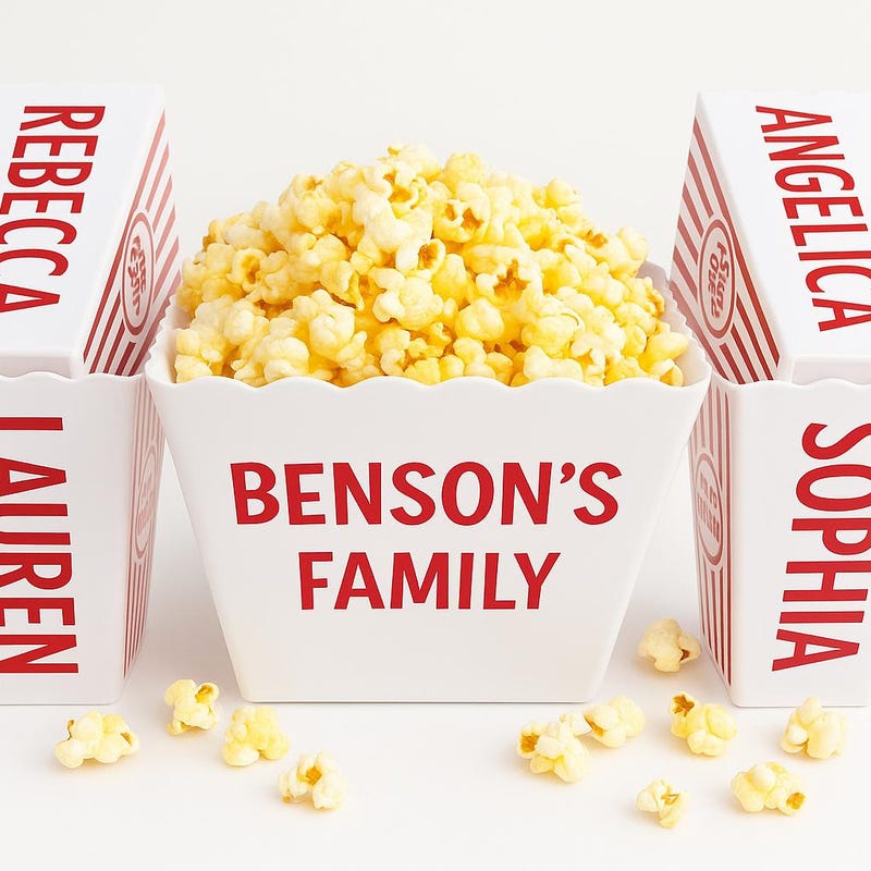 Personalized Popcorn Bowl - Etsy