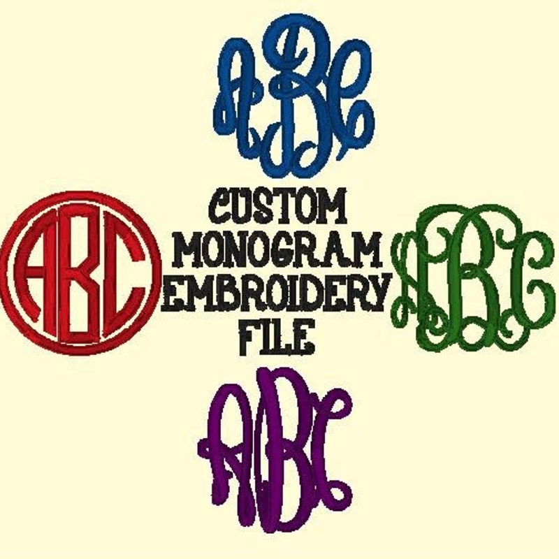 Monogram Embroidery - Etsy