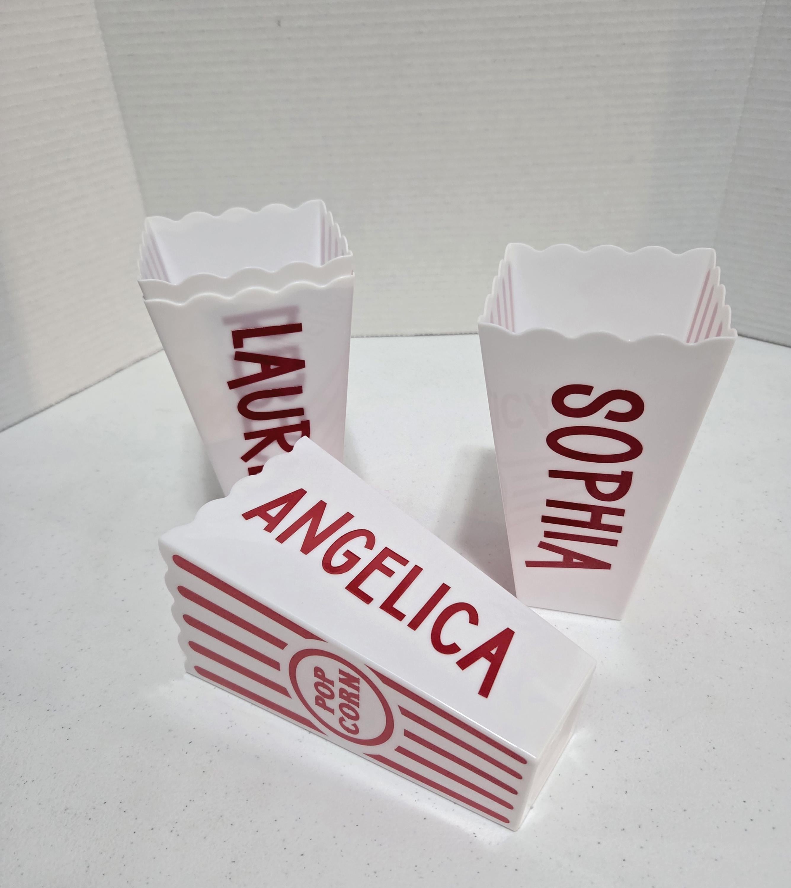 Personalized Popcorn Bucket: Reusable Family Movie Night Snack Bowl ...
