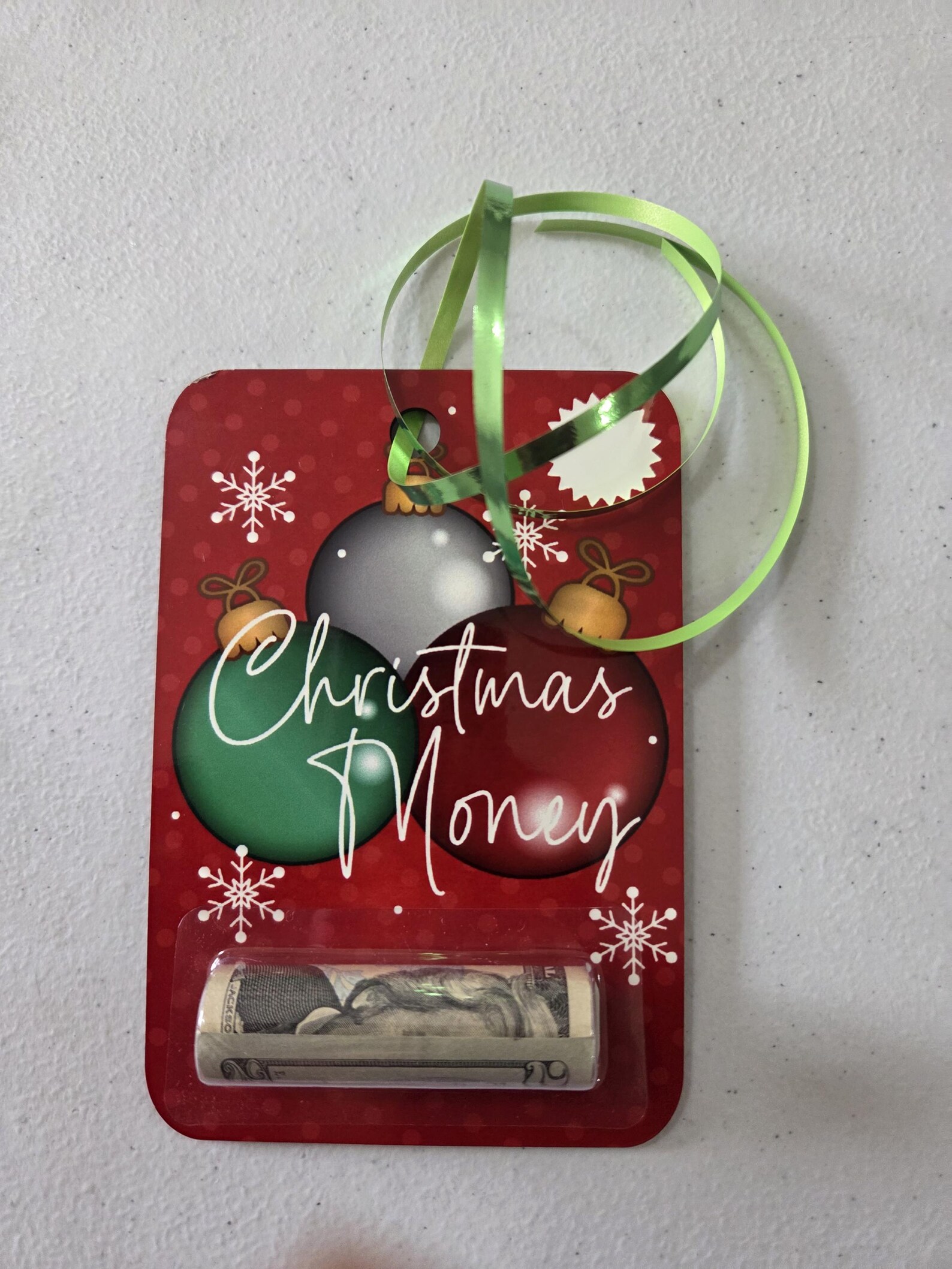 Christmas Money Holder Ornament, MDF Cash Holder With Ribbon, Grandkids ...