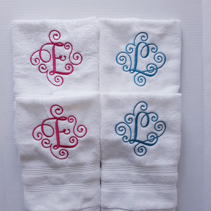 Monogram Hand Towel - Etsy