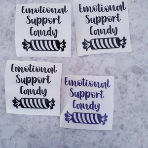 Emotional Support Candy Jar Vinyl Sticker, Funny Candy Jar Label ...