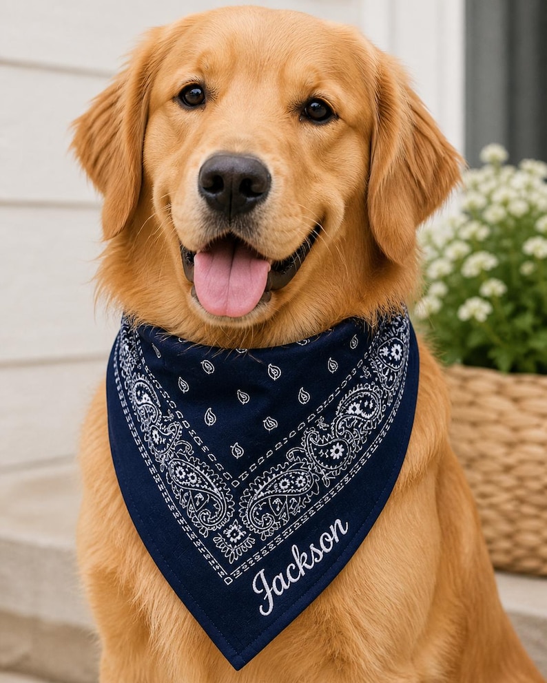 Custom Name Personalized Embroidered Bandana | Western Cowboy Style ...