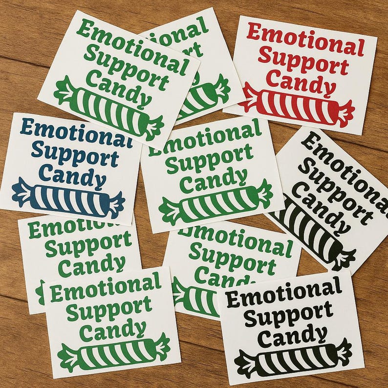 Emotional Support Candy Jar Vinyl Decal for Funny DIY Gift - Etsy