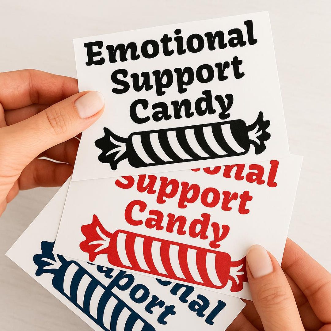 Emotional Support Candy Jar Vinyl Decal for Funny DIY Gift - Etsy
