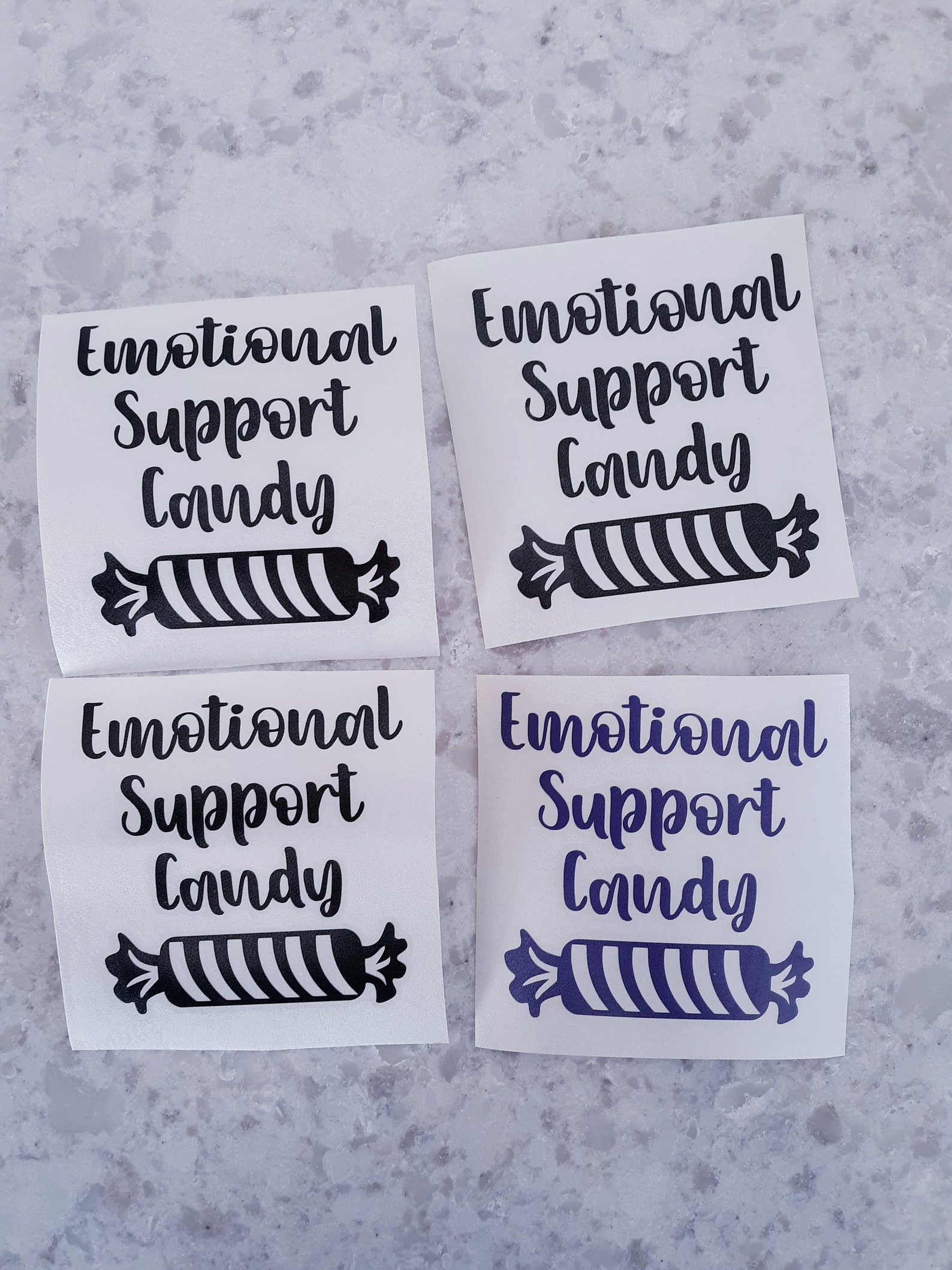 Emotional Support Candy Jar Vinyl Sticker, Funny Candy Jar Label ...