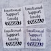 Emotional Support Candy Jar Vinyl Sticker, Funny Candy Jar Label ...
