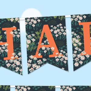 Wild Flowers Birthday Banner Template, Printable Daisy Alphabet Banner ...