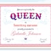 Editable the Queen Certificate, Printable Custom Award Certificate, Fun ...