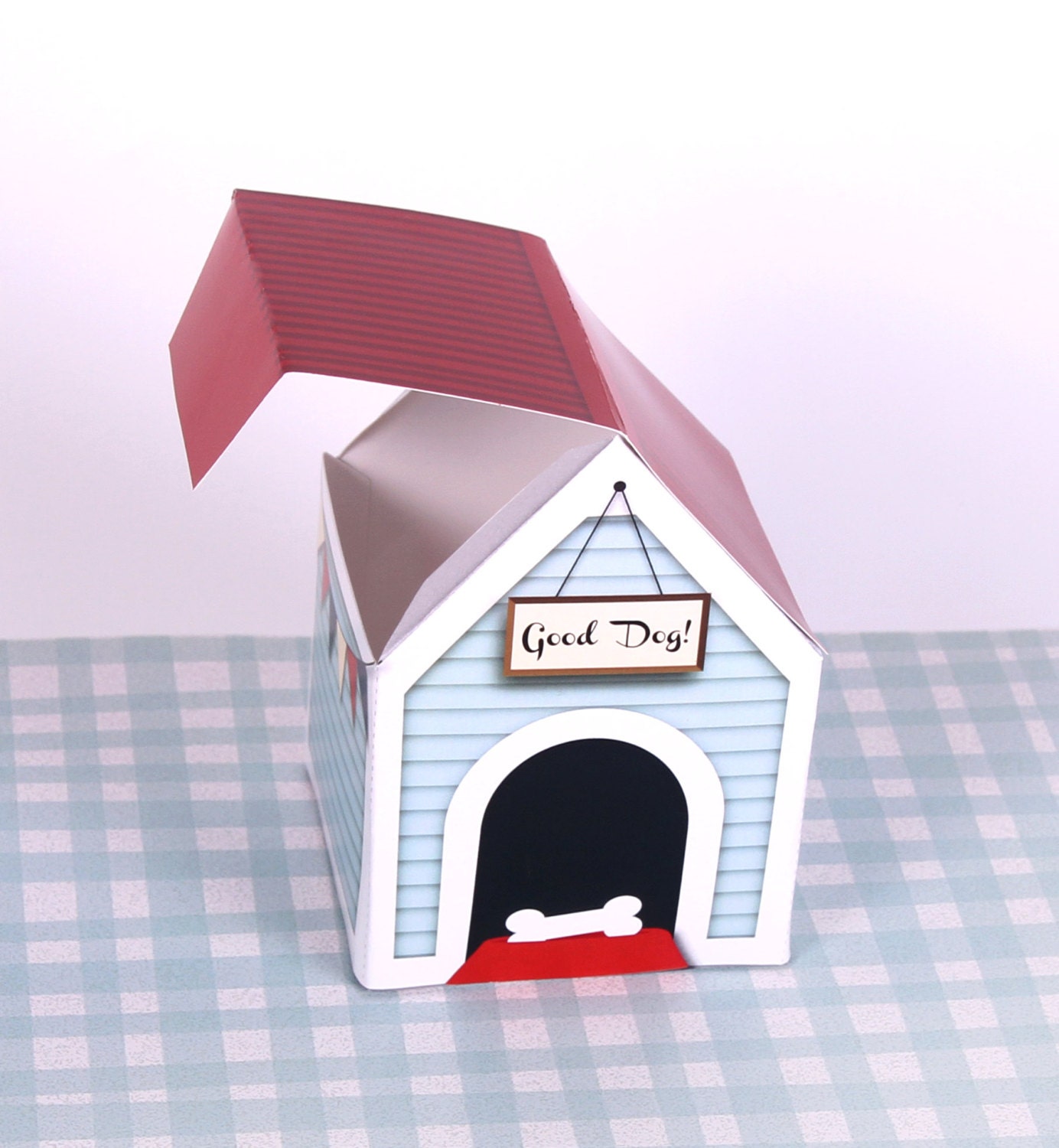 Puppy Party Favor Printable Gift Box Template, Dog House Gift Box, Dog ...
